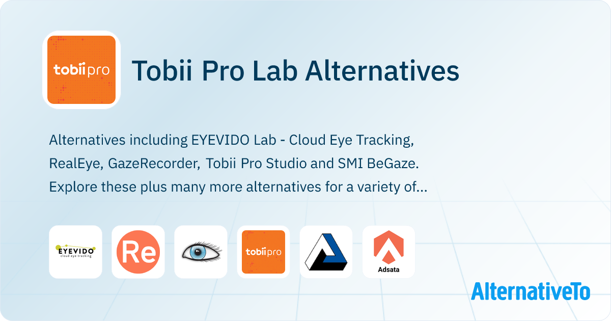 Tobii Pro Lab Alternatives - Explore Similar Software | AlternativeTo