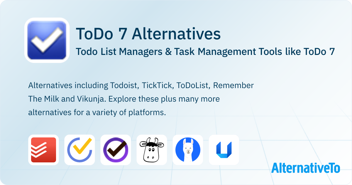 ToDo 7 Alternatives: Top 12 Todo List Managers | AlternativeTo