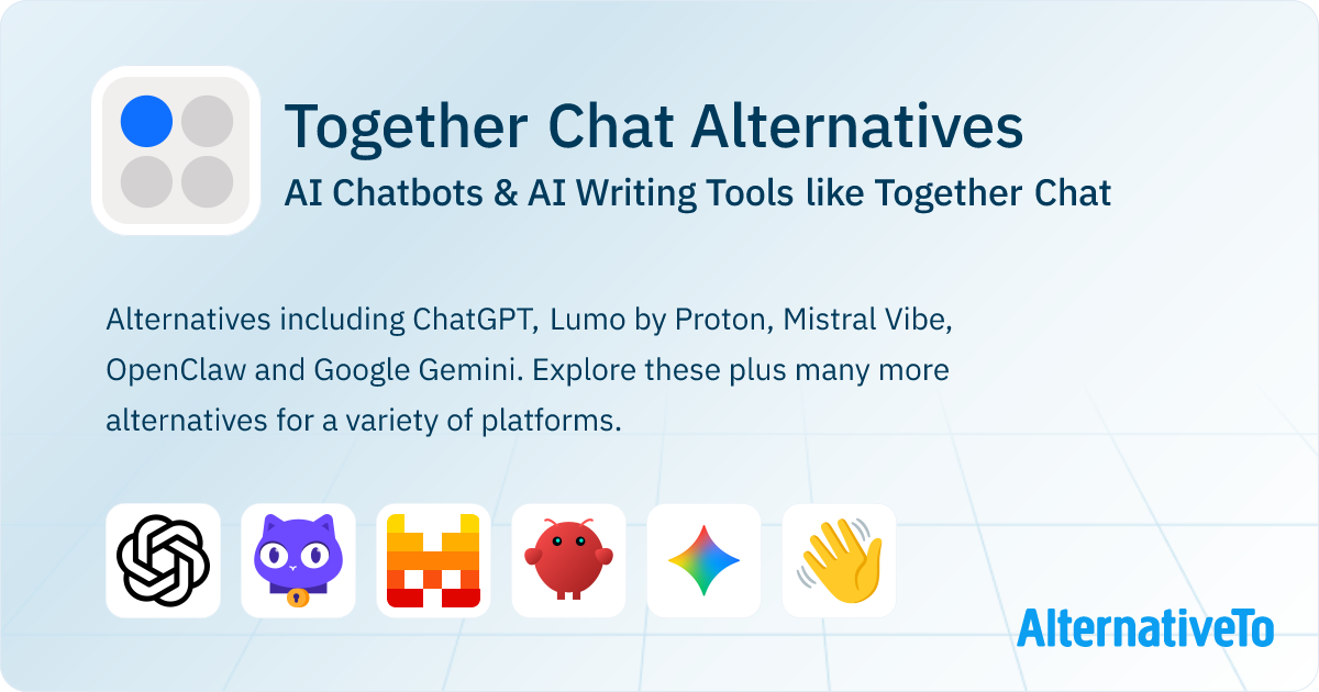 Together Chat Alternatives: Top 12 AI Chatbots | AlternativeTo