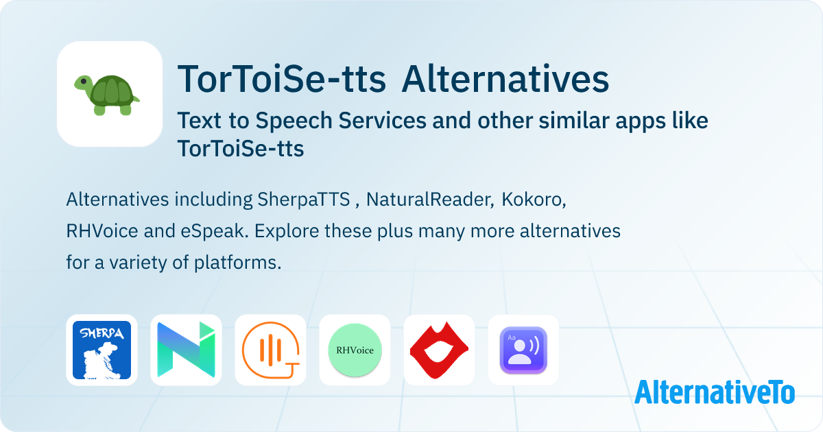 TorToiSe-tts Alternatives: Top 12 Text to Speech Services & Similar ...