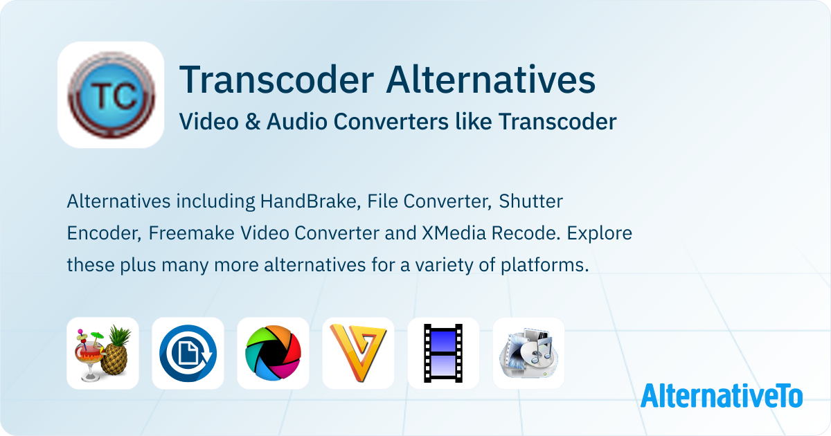 Transcoder Alternatives: Top 12 Video & Audio Converters | AlternativeTo