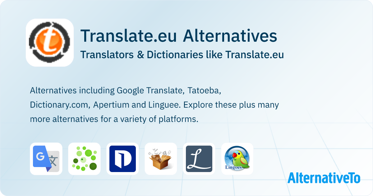 Translate.eu Alternatives: Top 12 Translators & Dictionaries ...