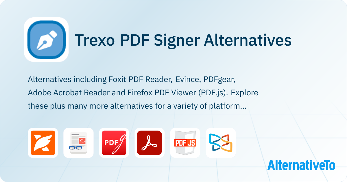 Trexo PDF Signer Alternatives - Explore Similar Software | AlternativeTo