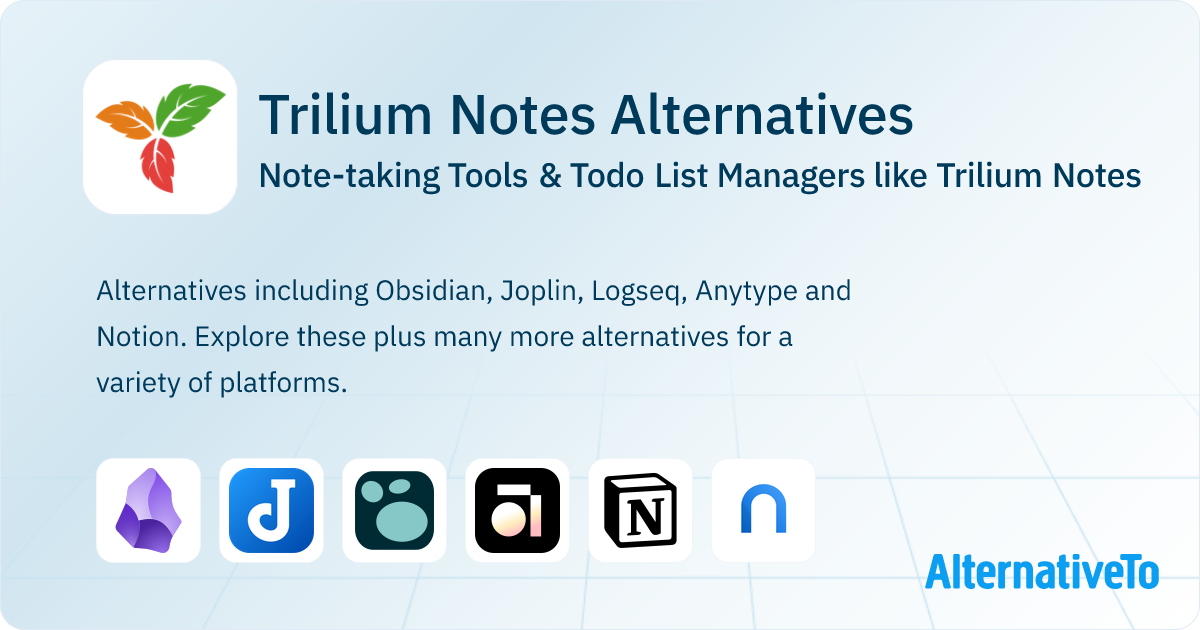 Trilium Notes Alternatives: Top 12 Note-taking Tools | AlternativeTo