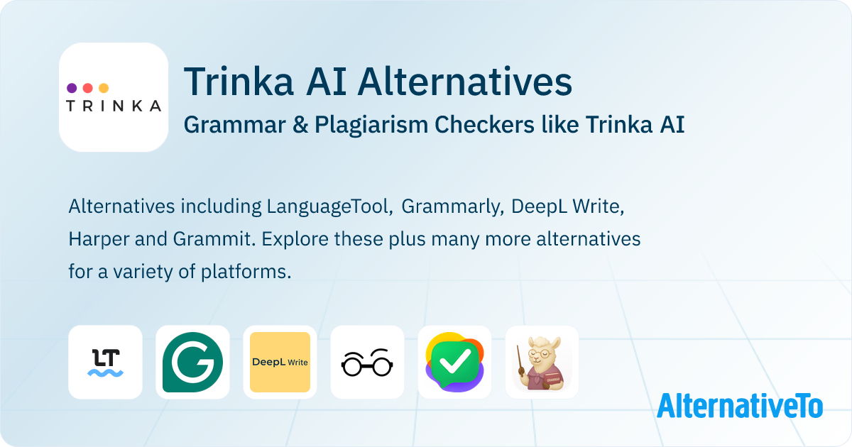 Trinka AI Alternatives: Top 12 Grammar Checkers | AlternativeTo