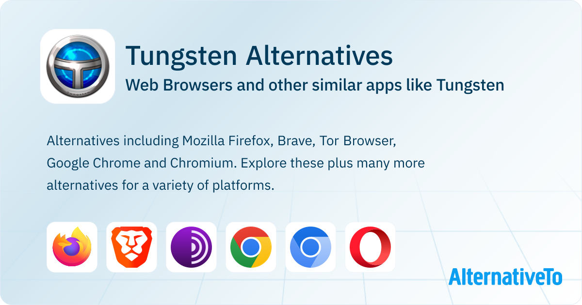 Tungsten Alternatives: Top 12 Web Browsers & Similar Apps | AlternativeTo