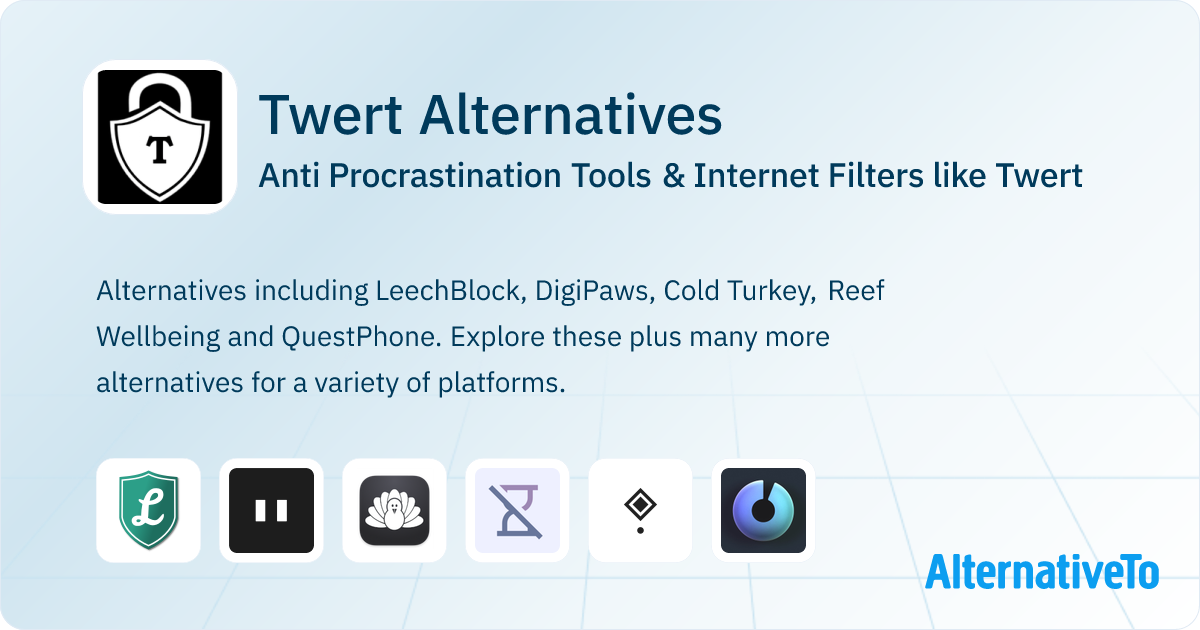 Twert Alternatives: Top 12 Anti Procrastination Tools | AlternativeTo