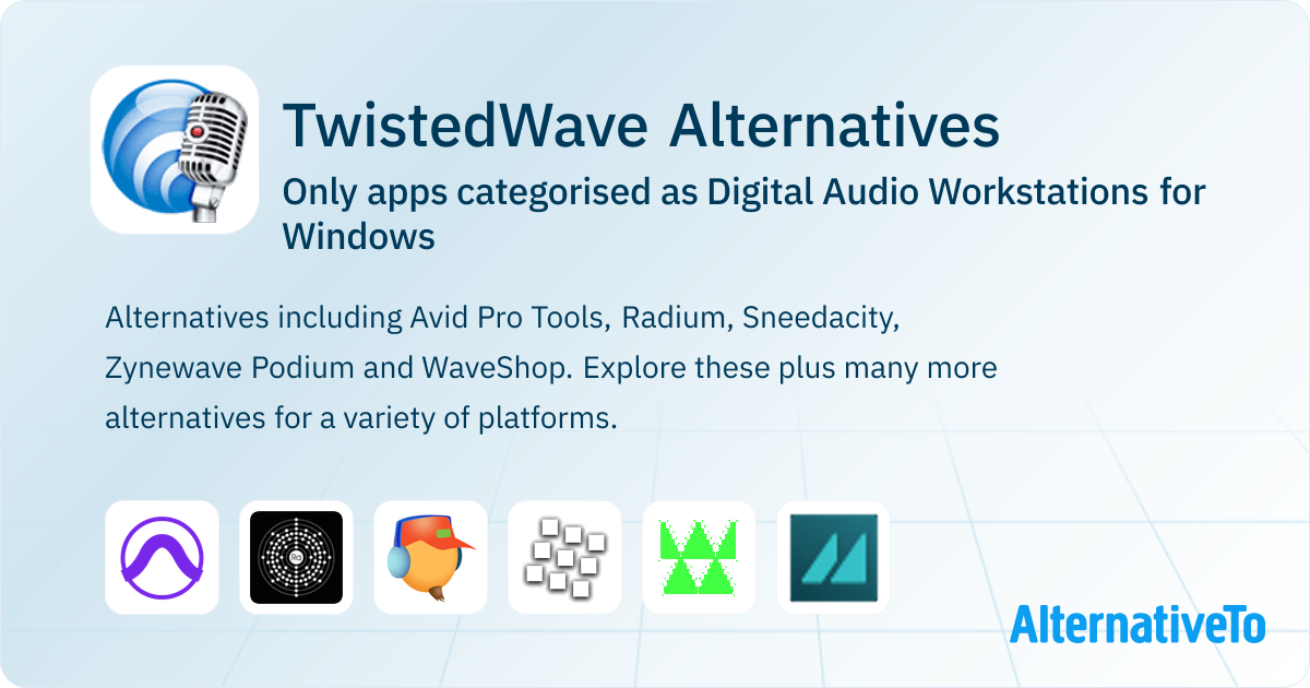 TwistedWave Alternatives for Windows: Top 8 Digital Audio Workstations ...