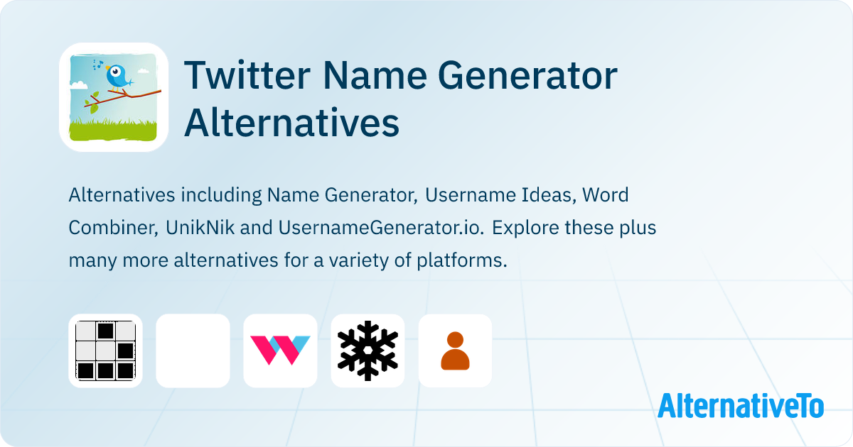 Twitter Name Generator Alternatives - Explore Similar Sites & Apps ...