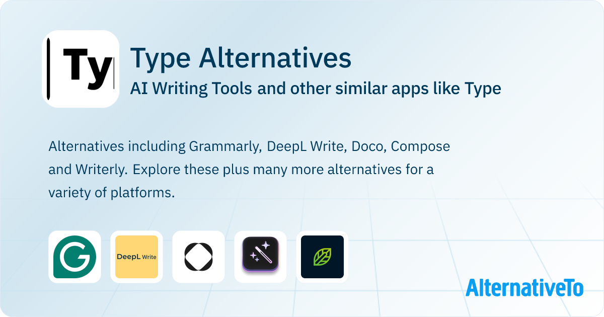 Type Alternatives: Top 5 AI Writing Tools & Similar Websites ...