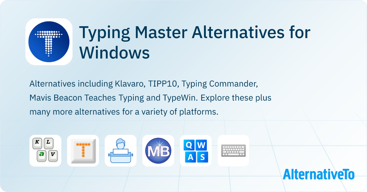 Typing Master Alternatives for Windows: Top 20 Typing Tutors ...