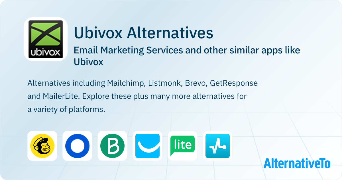 Ubivox Alternatives: Top 12 Email Marketing Services & Similar Websites ...