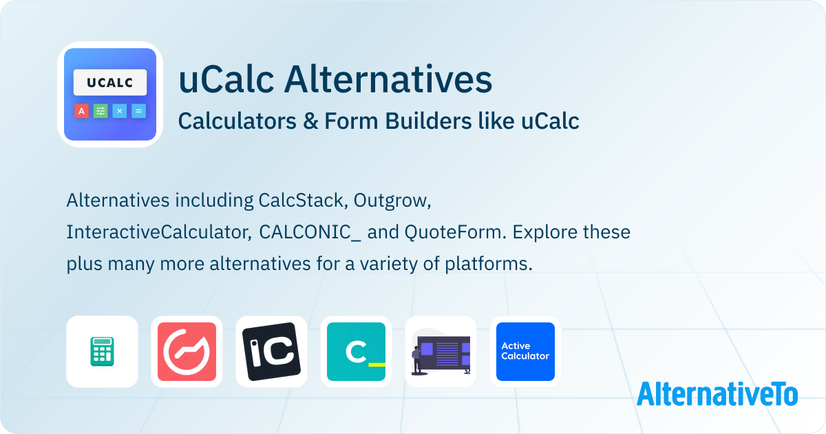 uCalc Alternatives: Top 12 Calculators & Form Builders | AlternativeTo