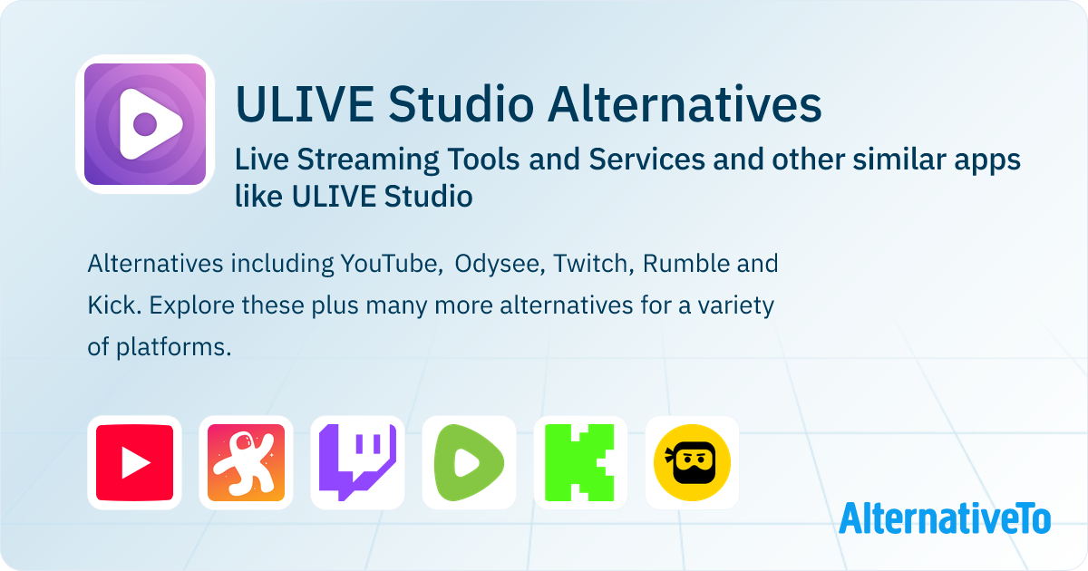 ULIVE Studio Alternatives: Top 18 Live Streaming Tools and Services ...