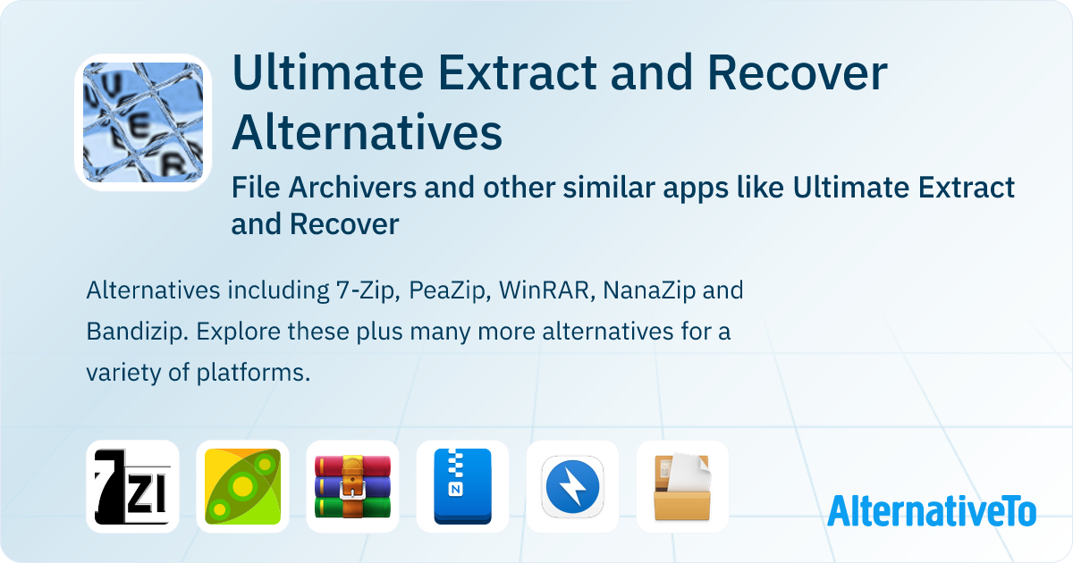 Ultimate Extract and Recover Alternatives: Top 12 File Archivers ...