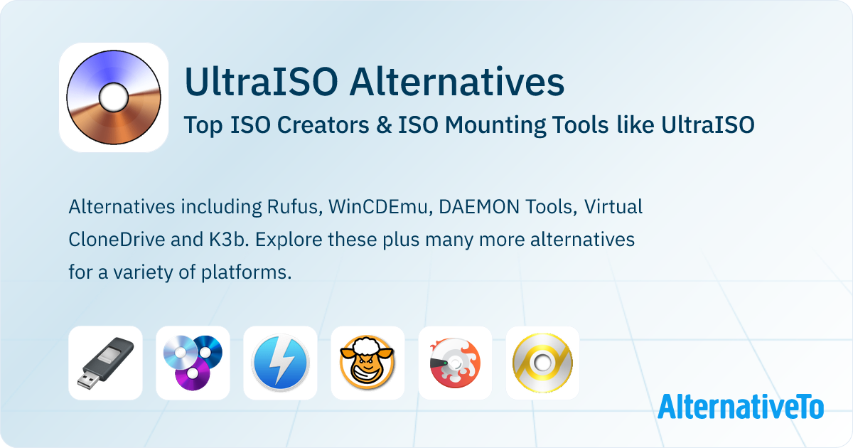 Great UltraISO Alternatives: Top ISO Creators in 2025 | AlternativeTo