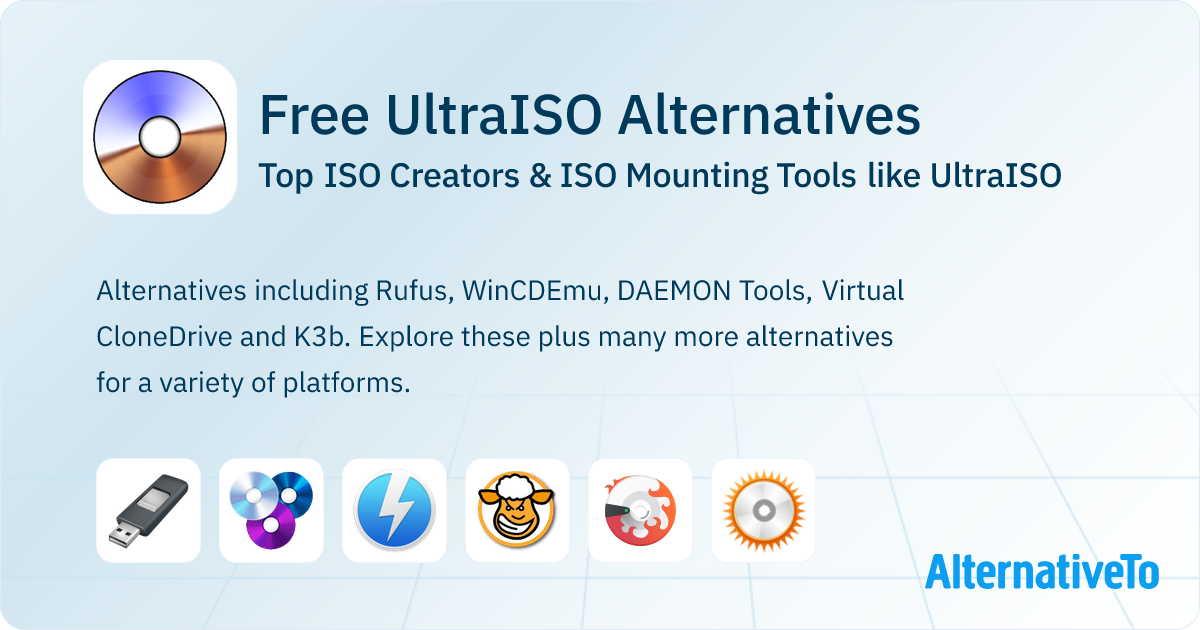 Free UltraISO Alternatives: Top 12 ISO Creators | AlternativeTo