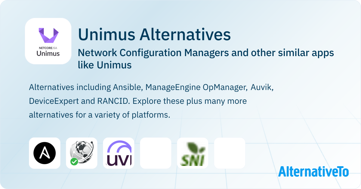 Unimus Alternatives: Top 13 Network Configuration Managers & Similar ...