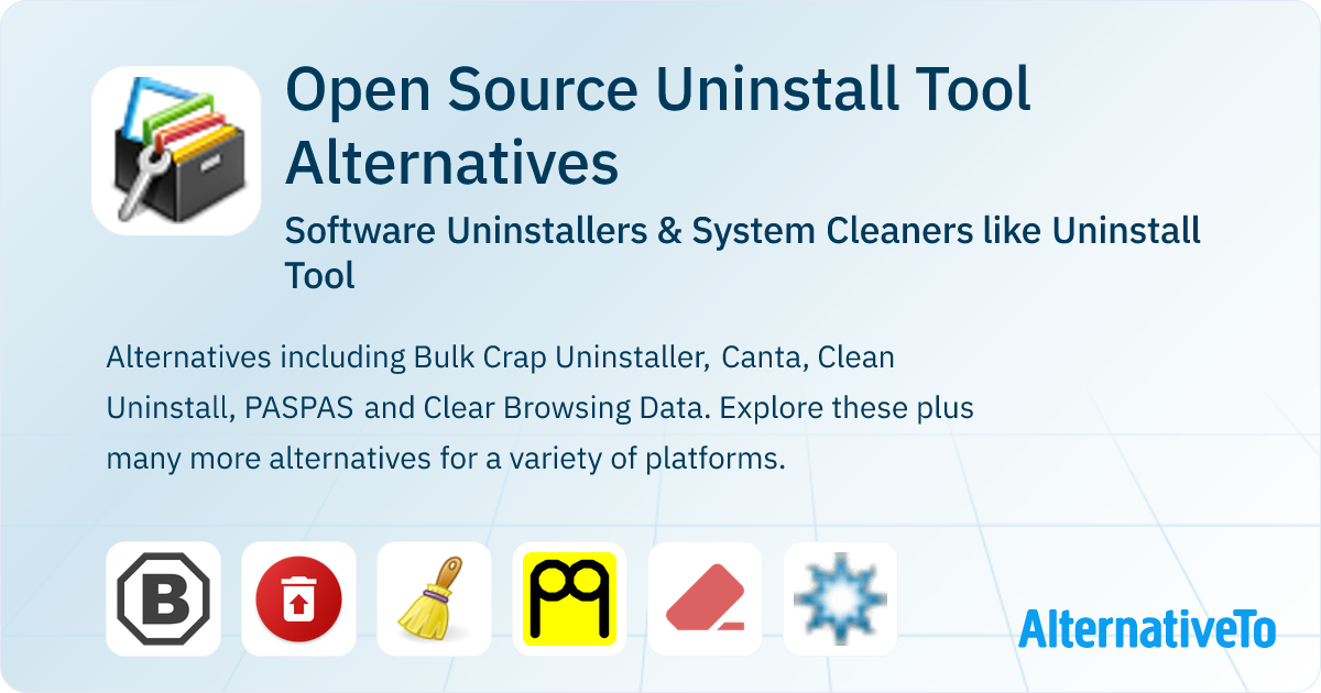 Open Source Uninstall Tool Alternatives: Top 7 Software Uninstallers ...