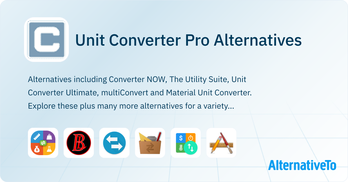 Unit Converter Pro Alternatives - Explore Similar Apps | AlternativeTo
