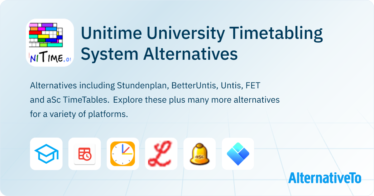 Unitime University Timetabling System Alternatives - Explore Similar ...