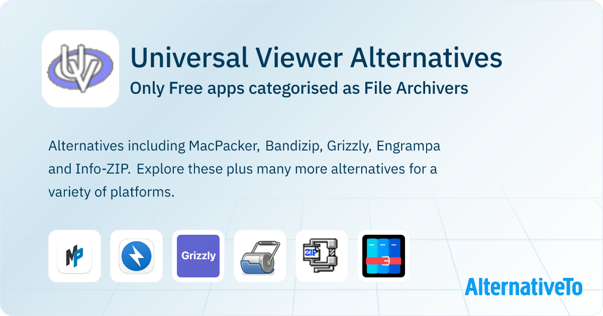 Free Universal Viewer Alternatives: Top 16 File Archivers | AlternativeTo
