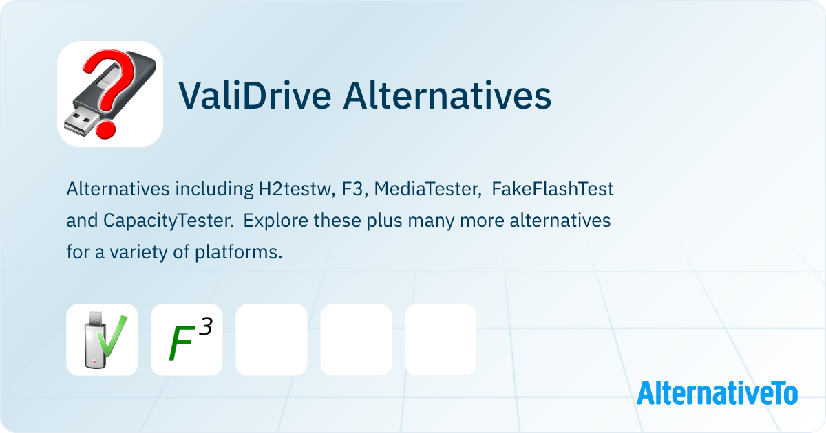 ValiDrive Alternatives - Explore Similar Software | AlternativeTo