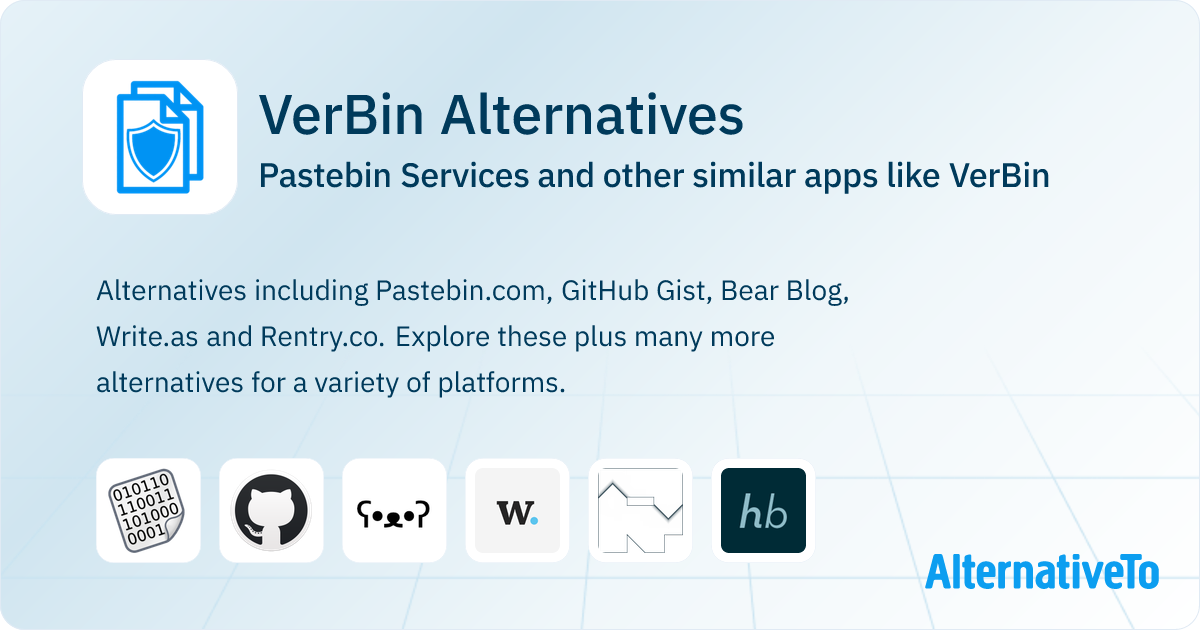 VerBin Alternatives: Top 12 Pastebin Services & Similar Websites ...