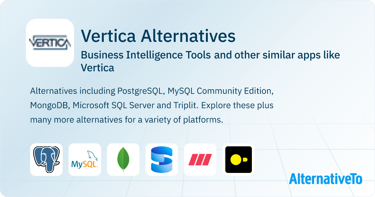 Vertica Competitors: Top 12 Alternative Business Intelligence Tools ...