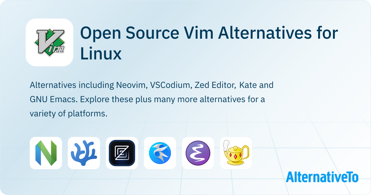 Open Source Vim Alternatives for Linux: Top 12 Code & Text Editors ...