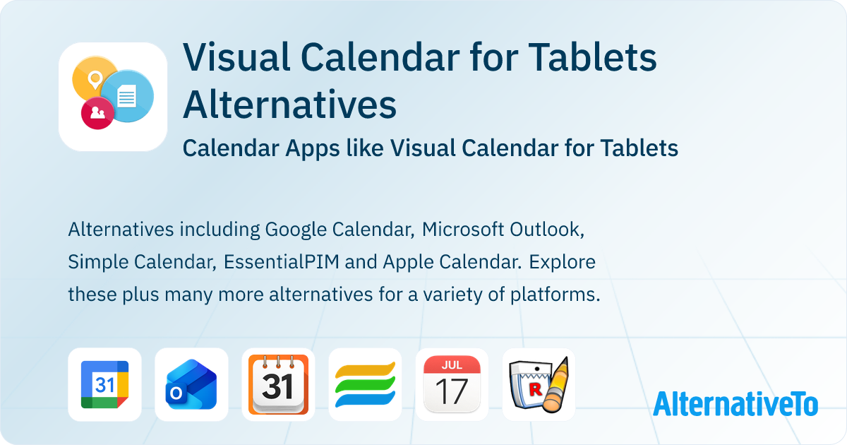 Visual Calendar for Tablets Alternatives: Top 12 Calendar & Similar ...