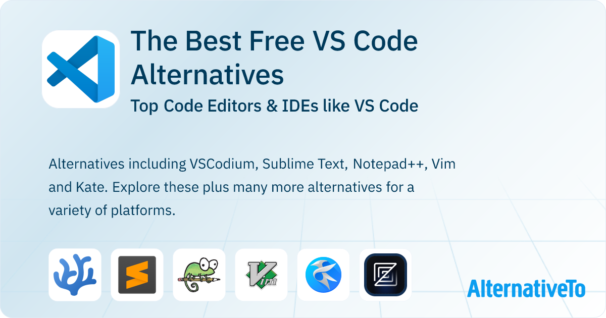 Free VS Code Alternatives: Top 12 Code Editors & IDEs | AlternativeTo