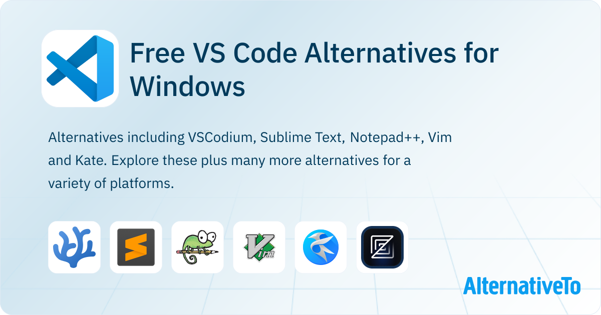 Free VS Code Alternatives for Windows: Top 12 Code Editors & IDEs ...