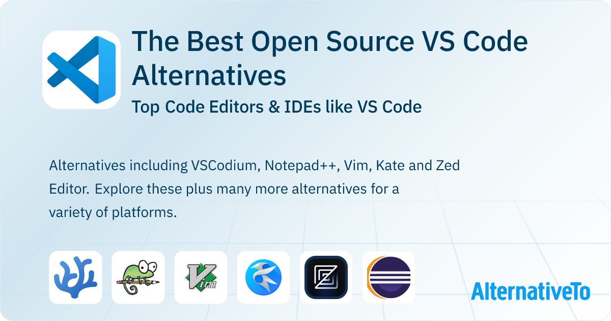 Open Source VS Code Alternatives: Top 12 Code Editors & IDEs ...