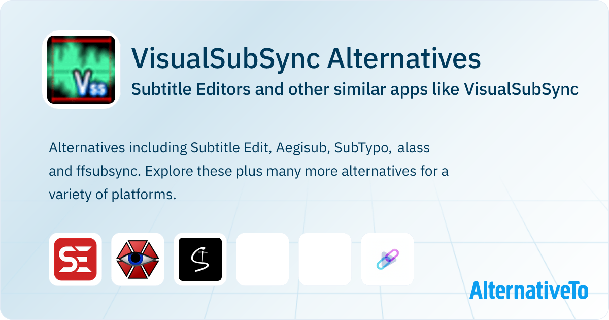 VisualSubSync Alternatives: Top 12 Subtitle Editors & Similar Apps ...