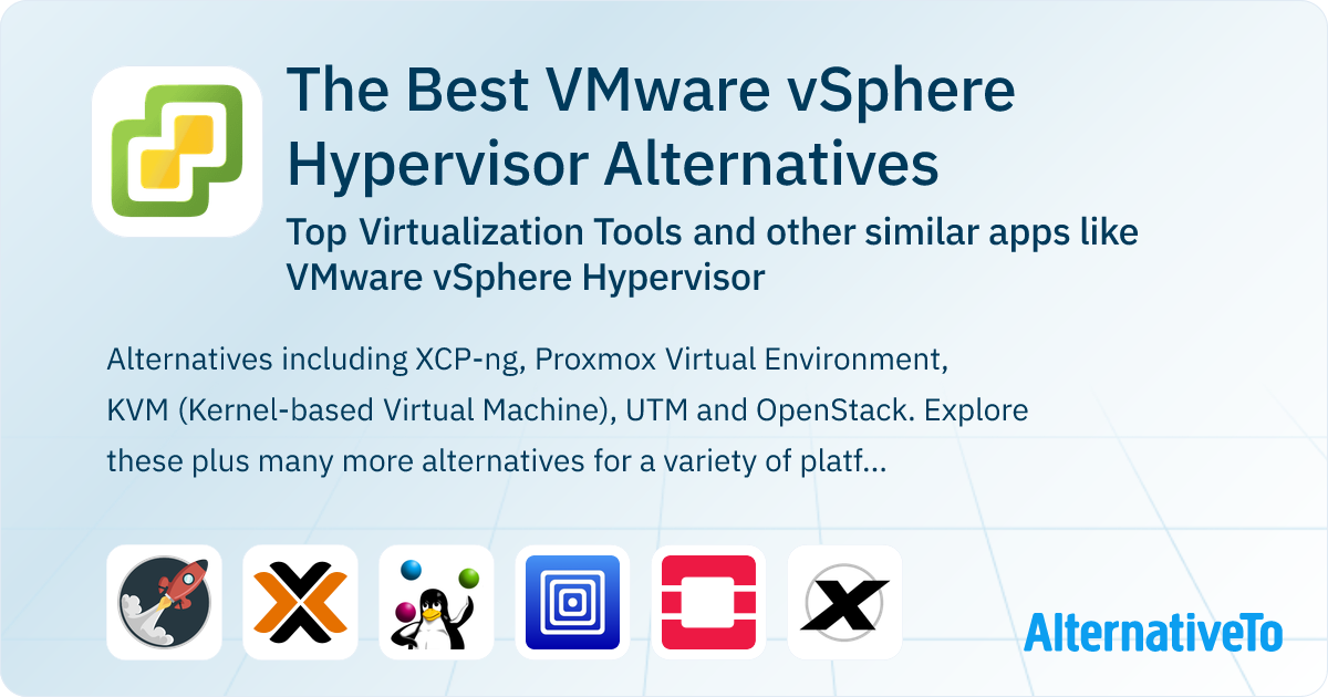 Best VMware vSphere Hypervisor Alternatives: Top Virtualization Tools in 2024 | AlternativeTo