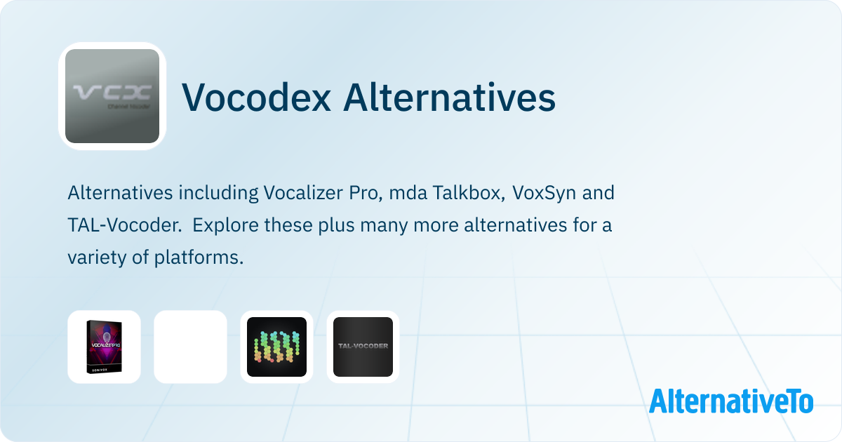 Vocodex Alternatives - Explore Similar Software | AlternativeTo