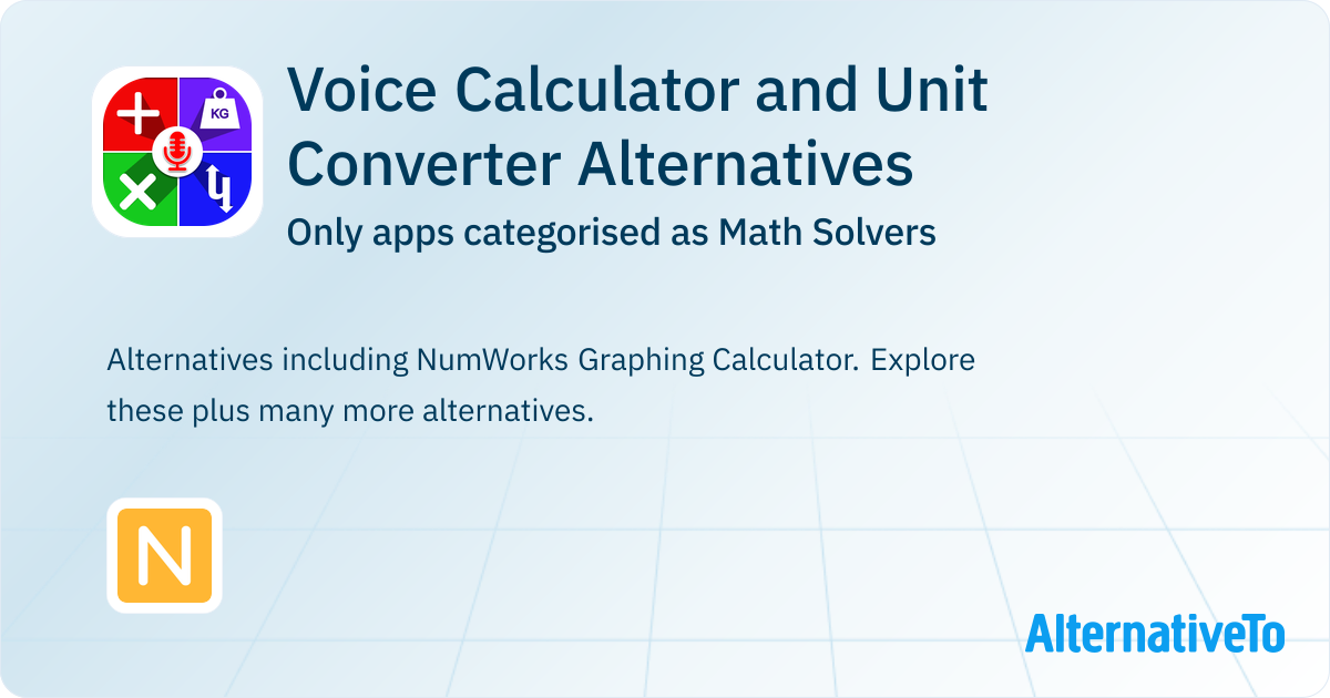 Voice Calculator and Unit Converter Alternatives: Top 1 Math Solvers ...
