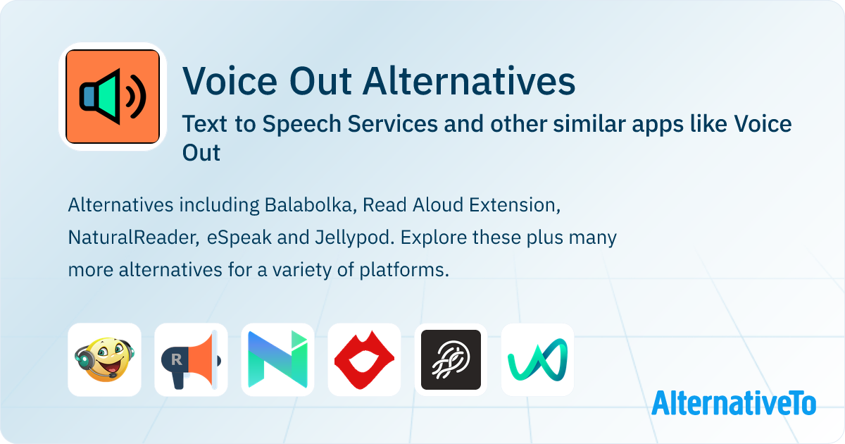 Voice Out Alternatives: Top 12 Text to Speech Services & Similar Apps ...