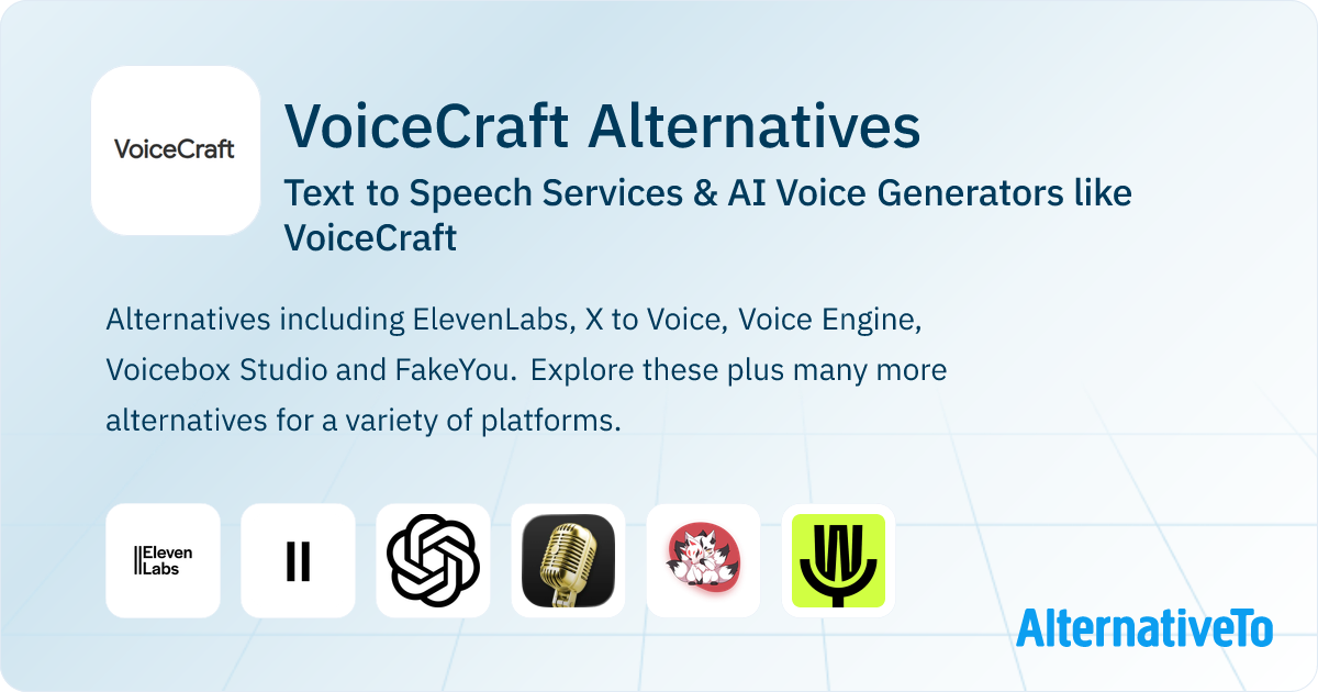 VoiceCraft Alternatives: Top 12 Text to Speech Services | AlternativeTo