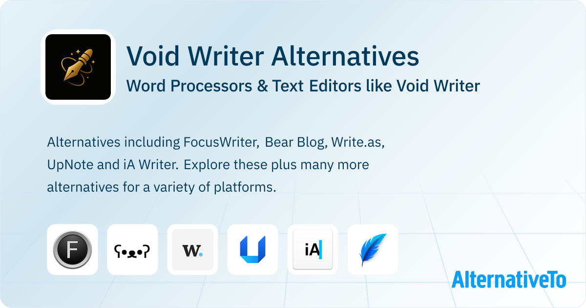 Void Writer Alternatives: Top 20 Word Processors | AlternativeTo
