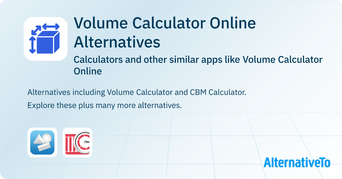 Volume Calculator Online Alternatives: Top 2 Calculators & Similar ...