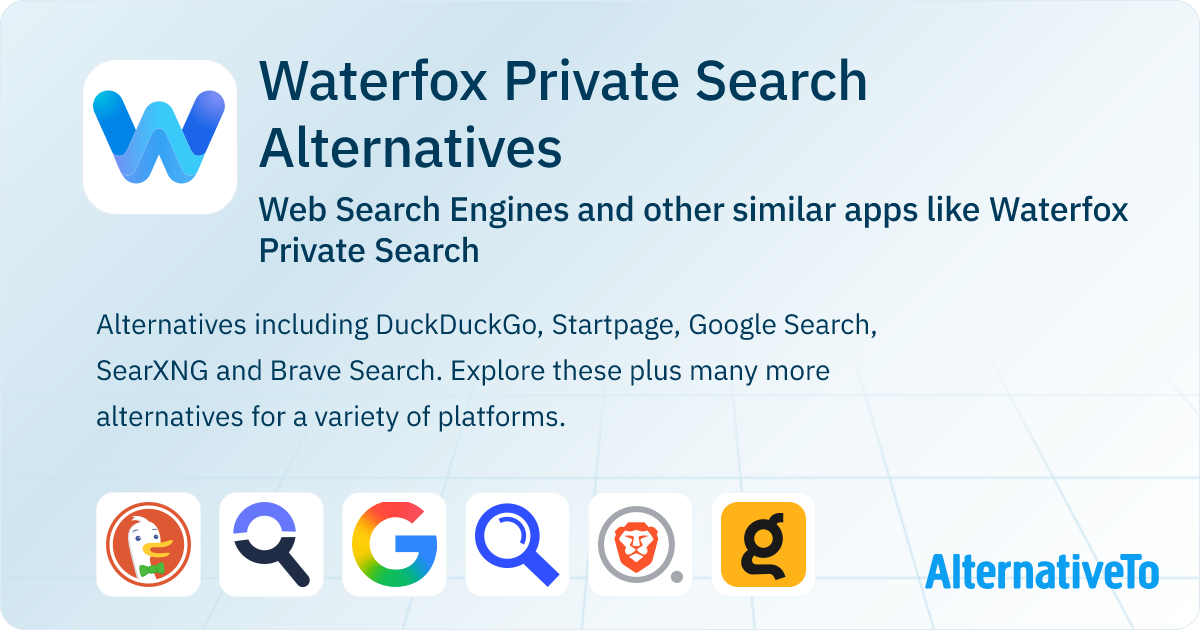 Waterfox Private Search Alternatives: Top 12 Web Search Engines ...