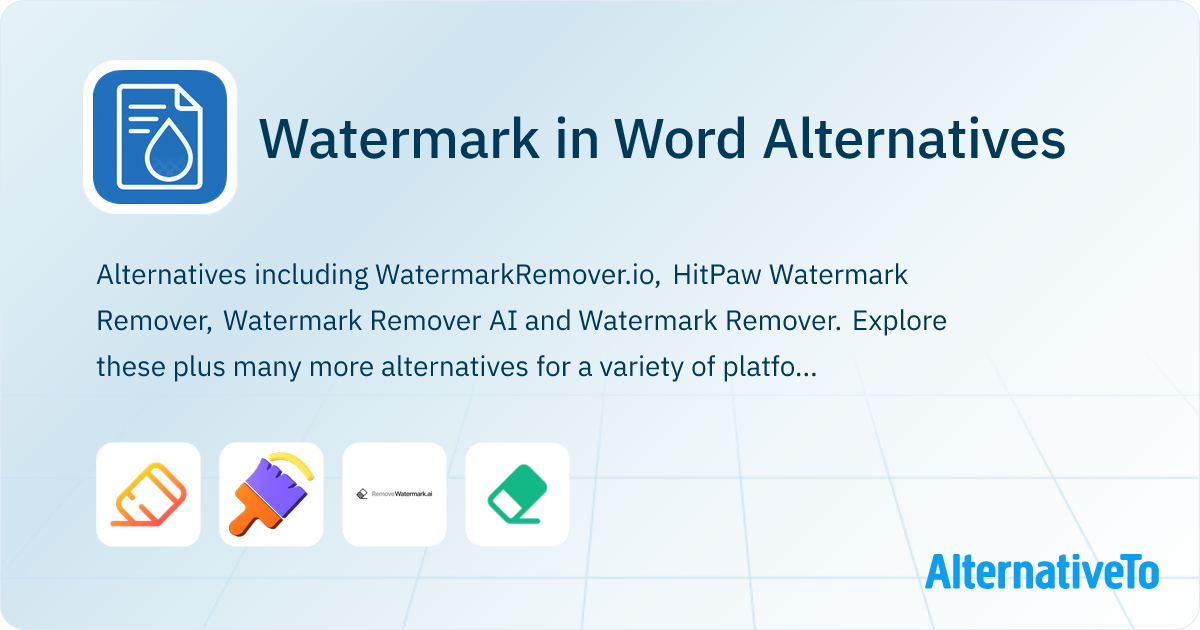 Watermark in Word Alternatives - Explore Similar Sites & Apps ...