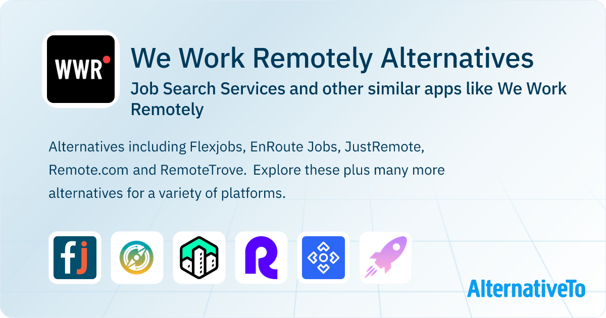 We Work Remotely Alternatives: Top 12 Job Search Services & Similar ...