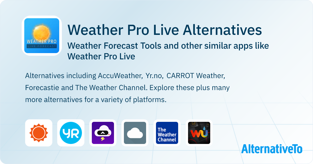 Weather Pro Live Alternatives: Top 12 Weather Forecast Tools & Similar ...
