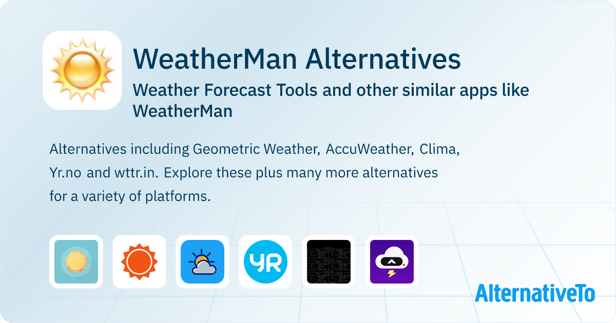 WeatherMan Alternatives: Top 12 Weather Forecast Tools & Similar Apps ...