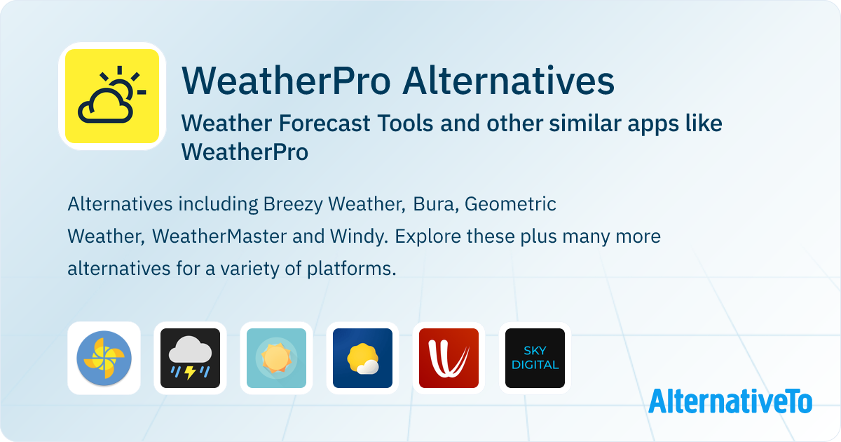 WeatherPro Alternatives: Top 12 Weather Forecast Tools & Similar Apps ...