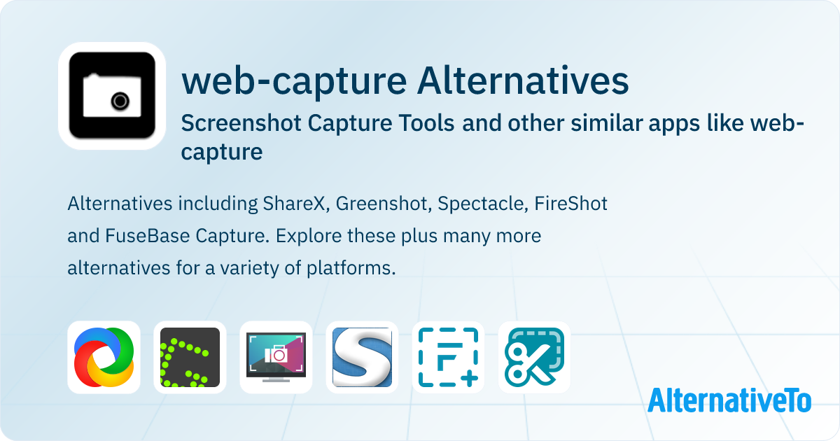 web-capture Alternatives: Top 12 Screenshot Capture Tools & Similar ...