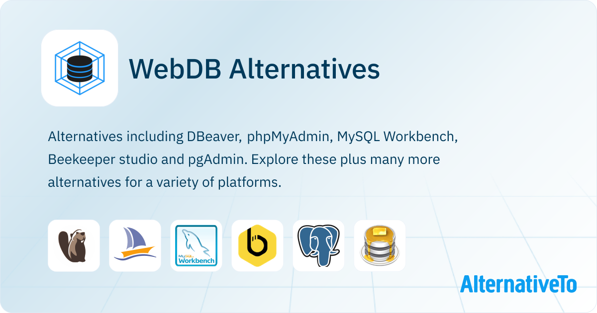 WebDB Alternatives - Explore Similar Sites & Apps | AlternativeTo